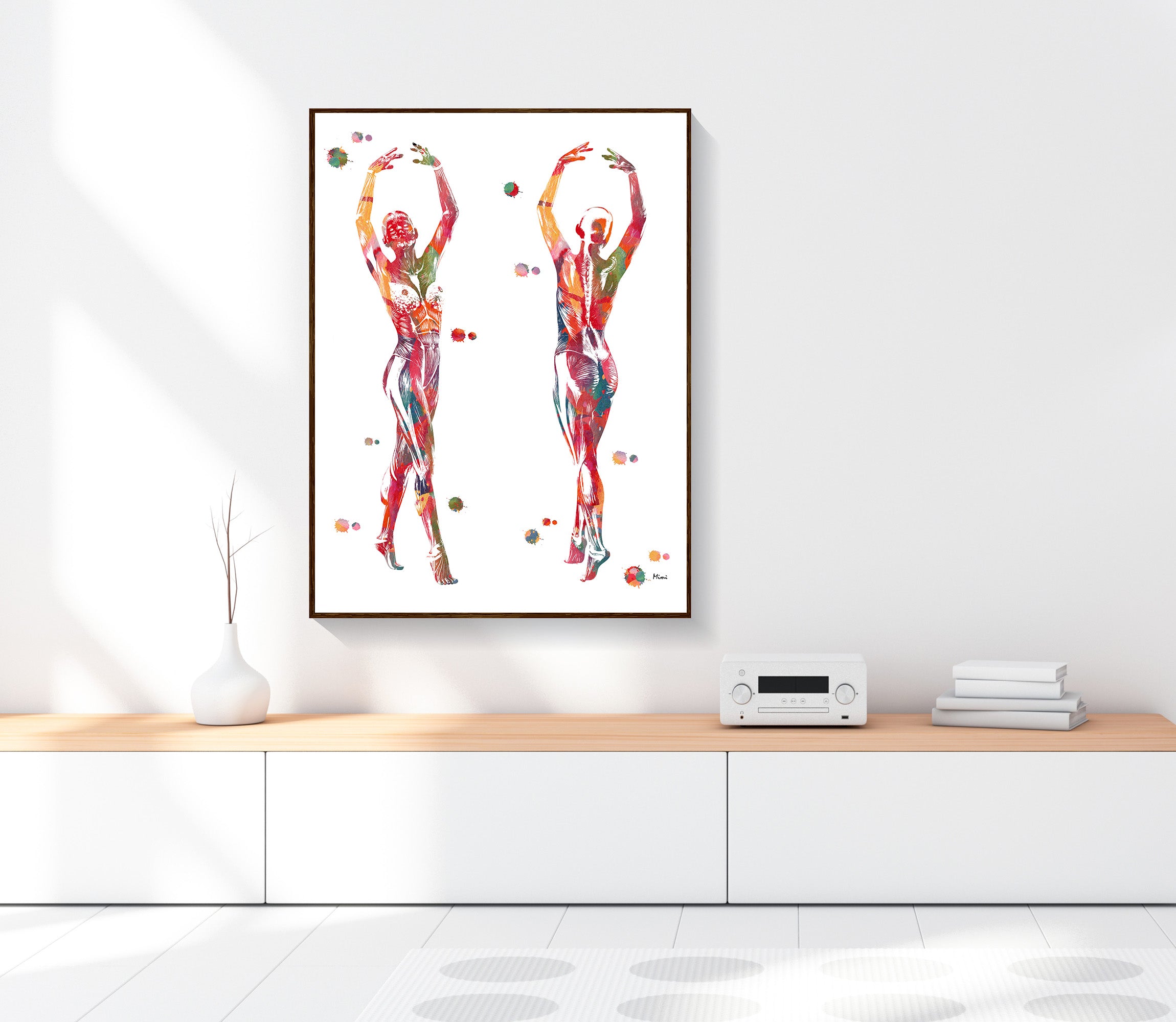 Dance & Anatomy Watercolor Print n.1 – MimiPrints Anatomy Prints And ...