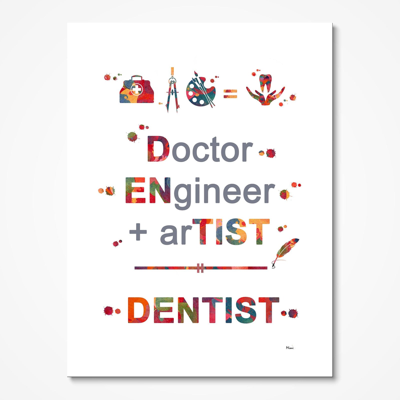 Colorful Dental Art Prints | MimiPrints – MimiPrints Anatomy Prints And ...