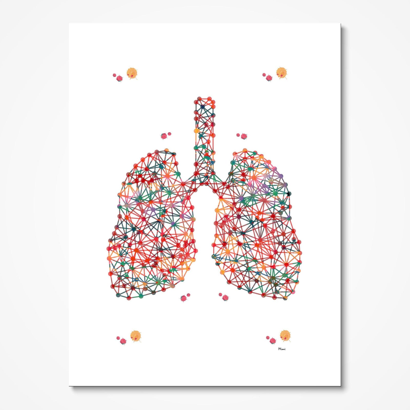 Lungs Abstract Anatomy Print Respiratory System Poster – MimiPrints ...
