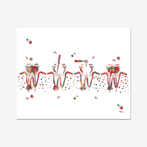 Colorful Dental Art Prints | MimiPrints – MimiPrints Anatomy Prints And ...