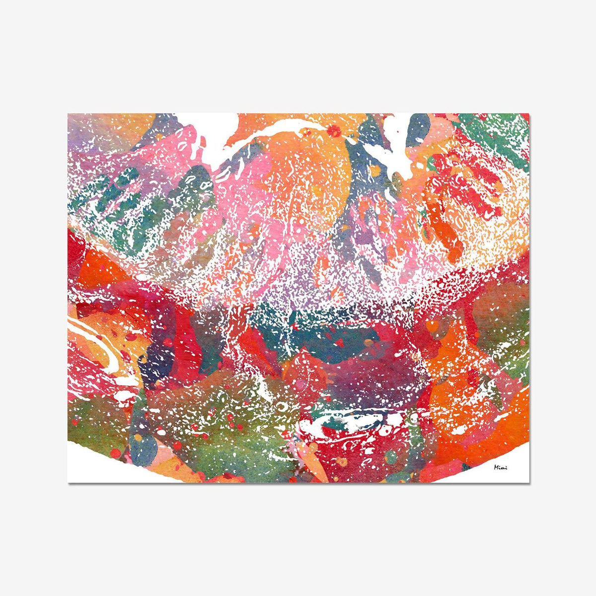 Uterus Endometrium Anatomy Art Print Watercolor Histology